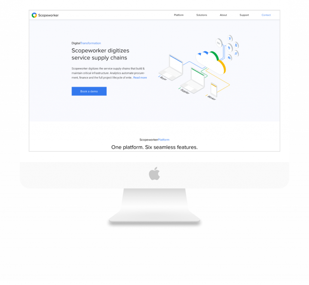 UI/UX Design of SAS based Supply Chain Platform-Scopeworker